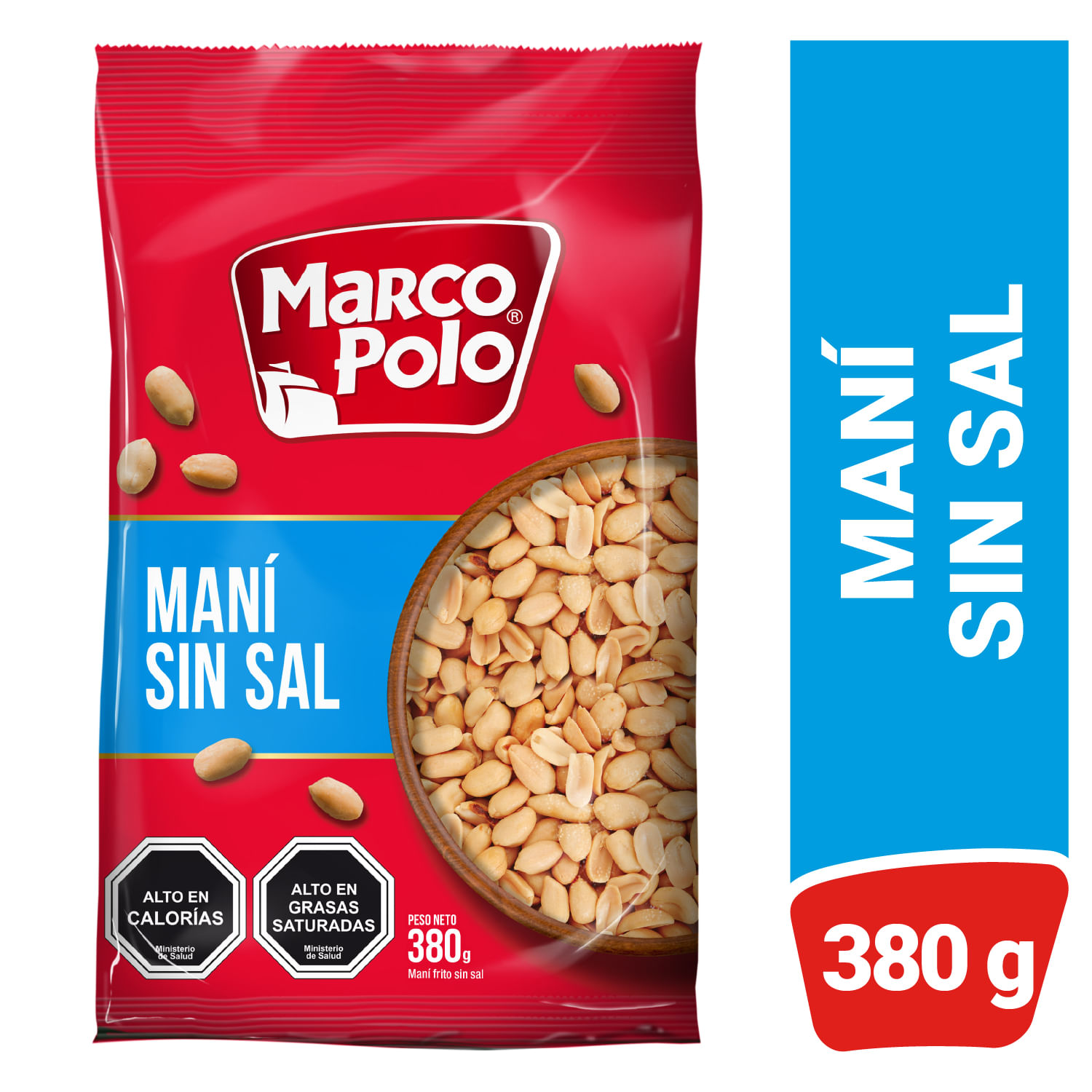 Maní Sin Sal Marco Polo 380 g - icbatucasa