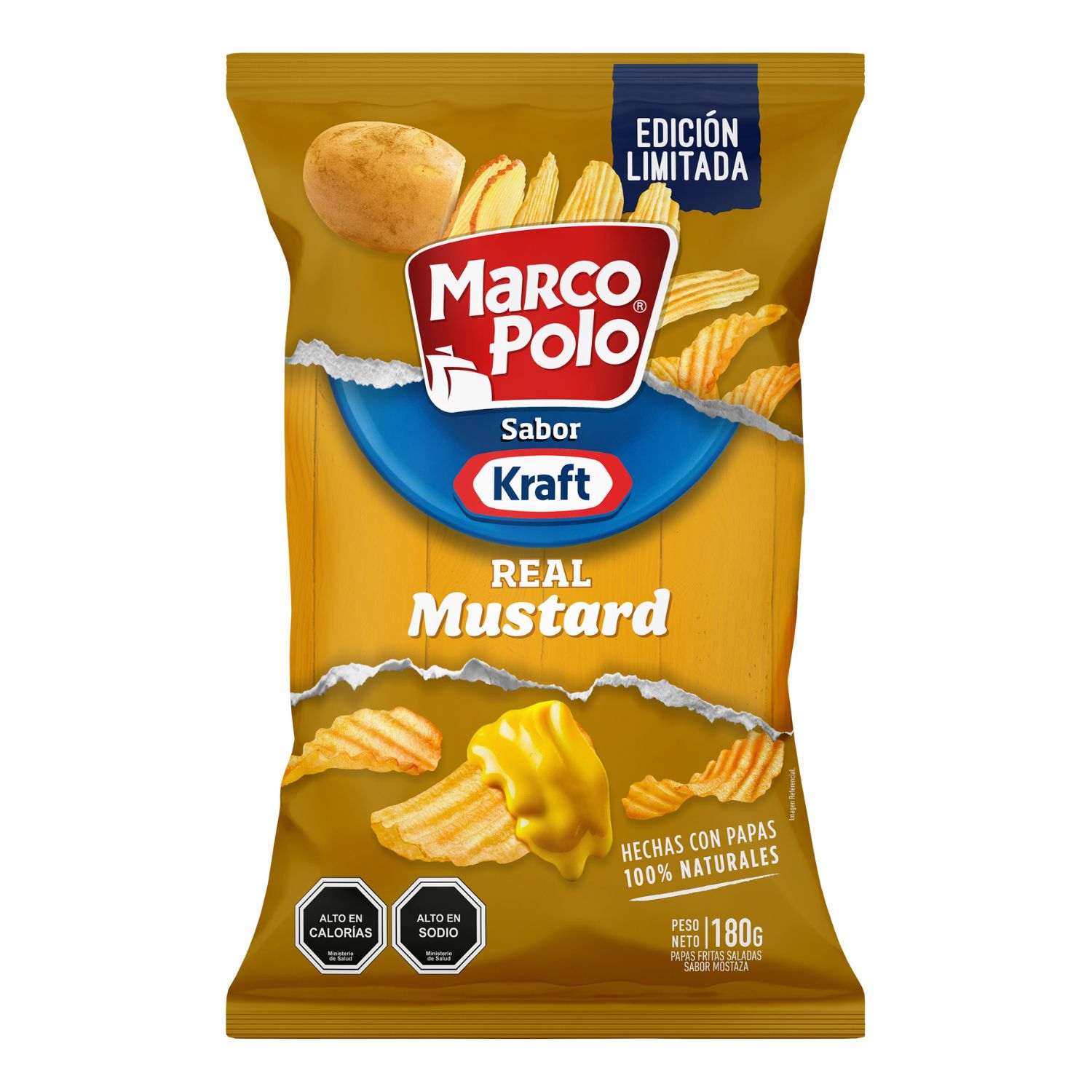 Papas Fritas Marco Polo Mostaza Kraft 180 g - icbatucasa